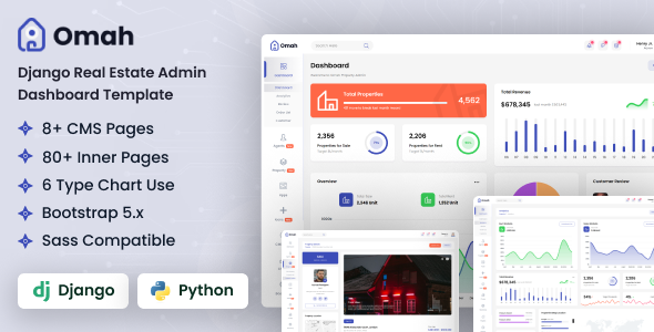Omah - Django Real Estate Admin Dashboard Template